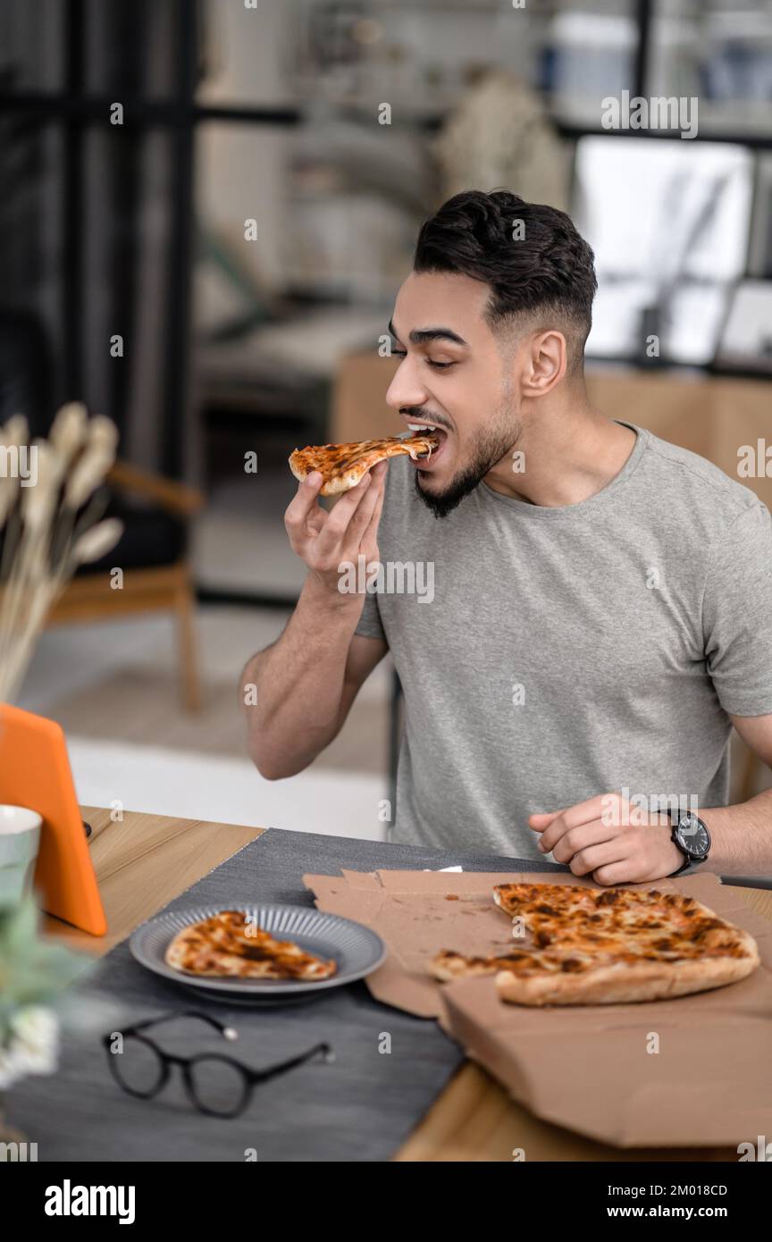 Man biting table hi-res stock photography and images - Alamy