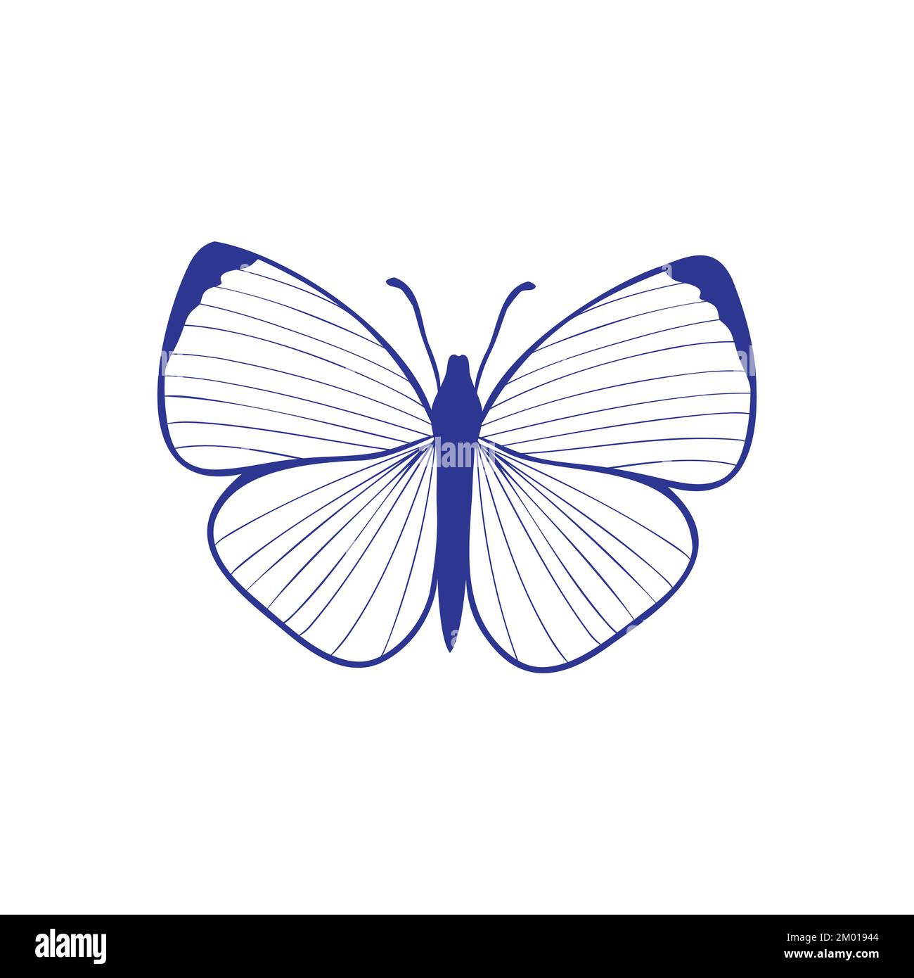 Blue butterfly icon cartoon style Stock Vector Images - Alamy