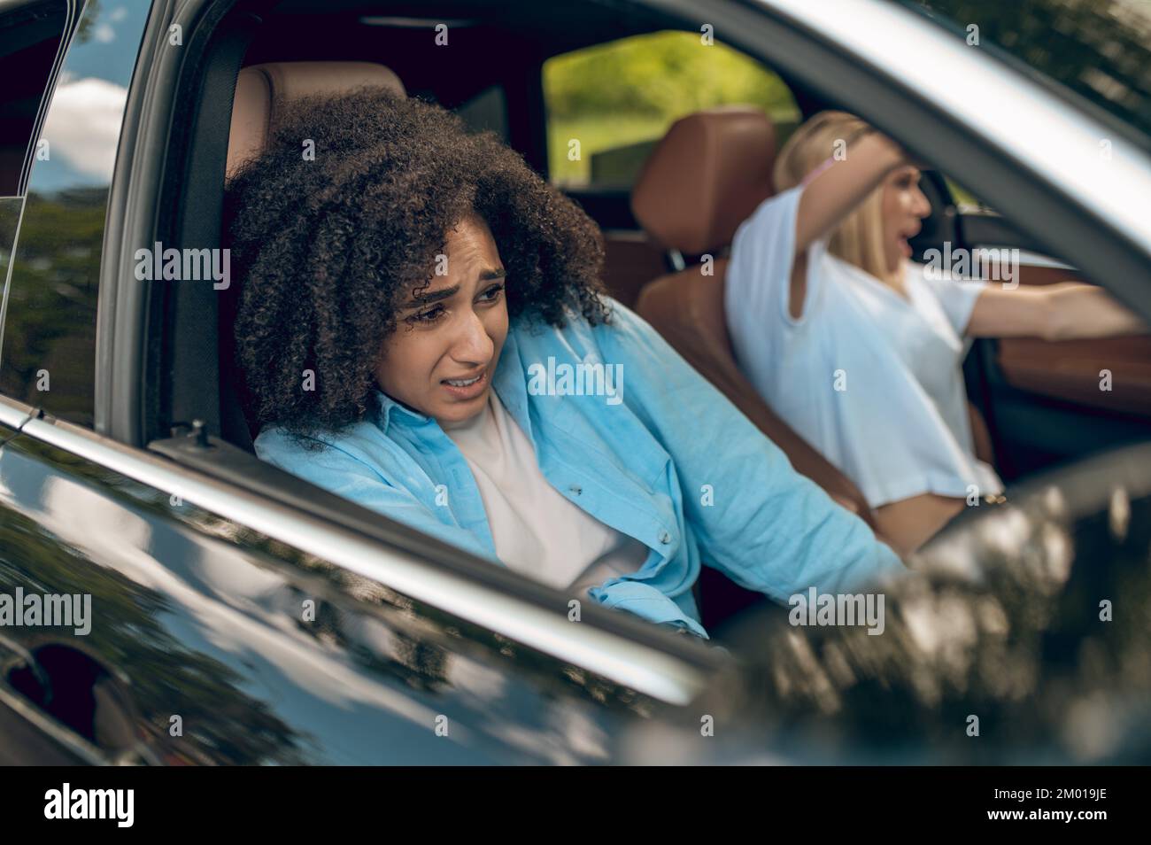 Scared passenger hi-res stock photography and images - Alamy