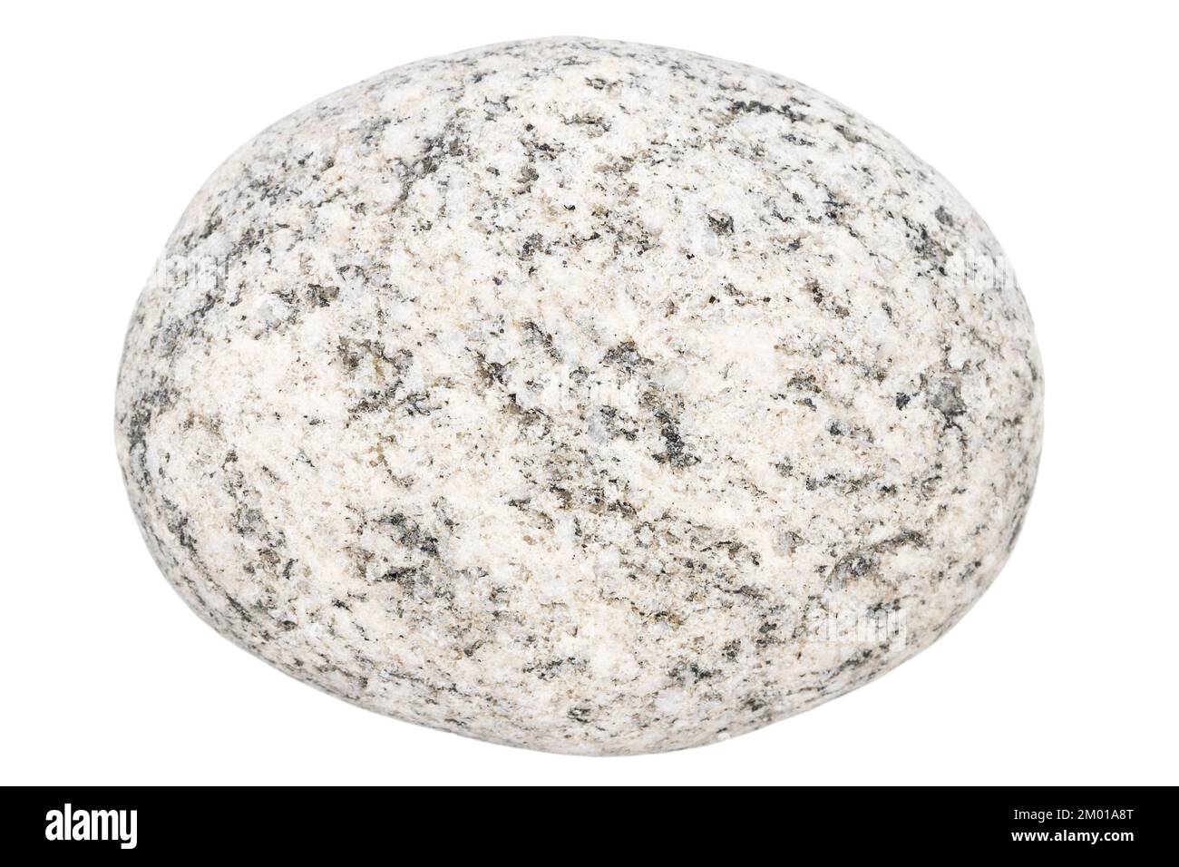 Top view of single gray pebble isolated on white background Stock Photo ...