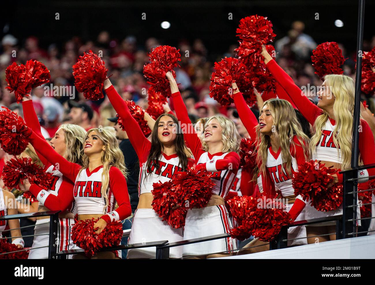December 02 2022 Las Vegas, NV U.S.A. Utah Utes cheerleader during the ...