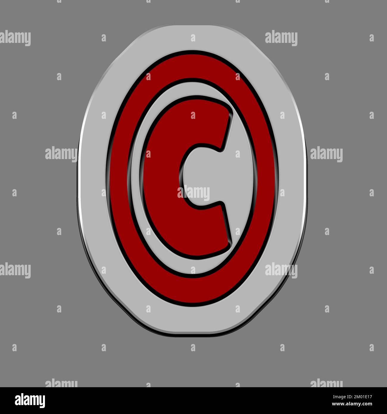 Badge with copyright symbol Stock Photo - Alamy