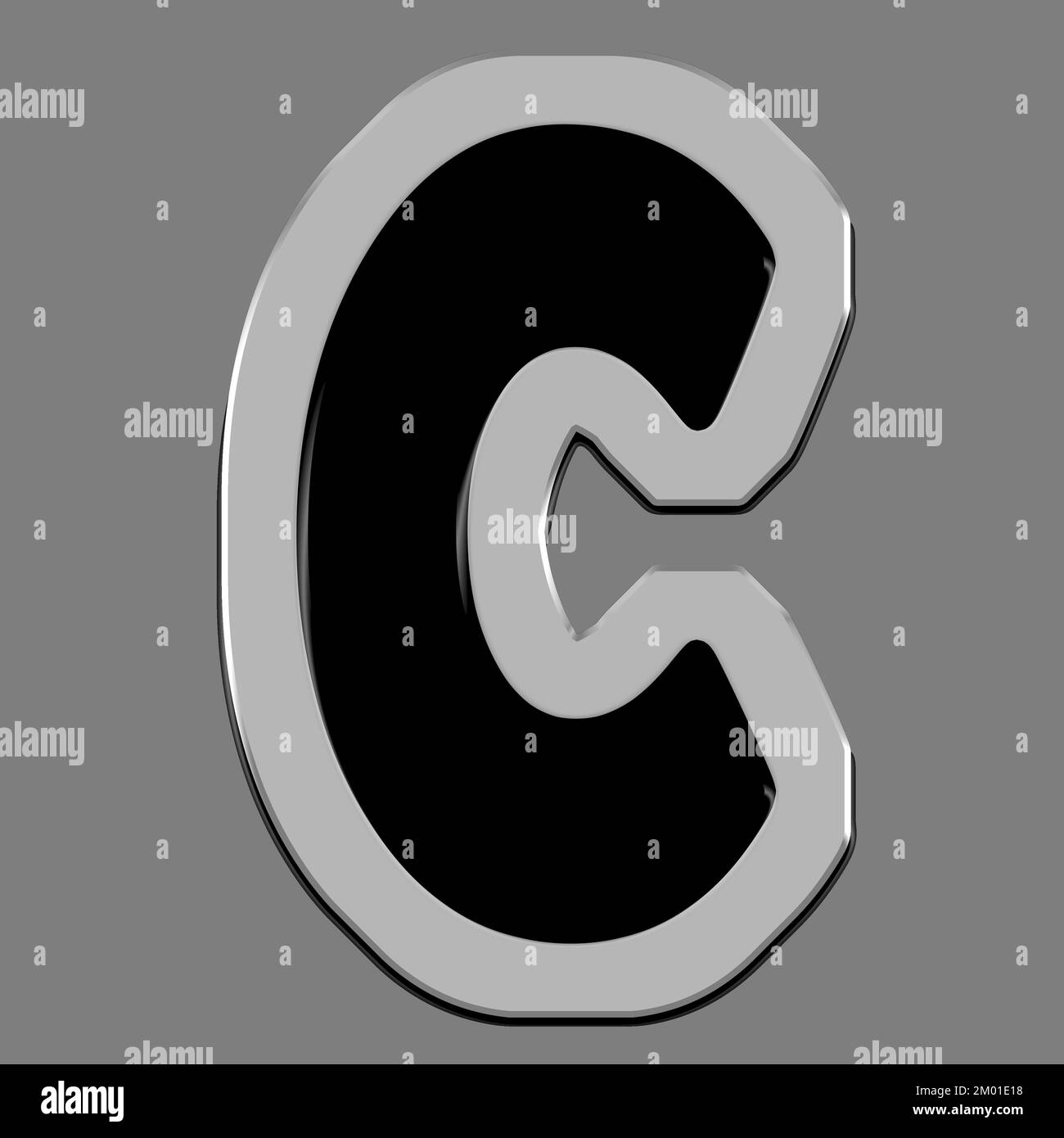 Badge with capital letter C Stock Photo - Alamy