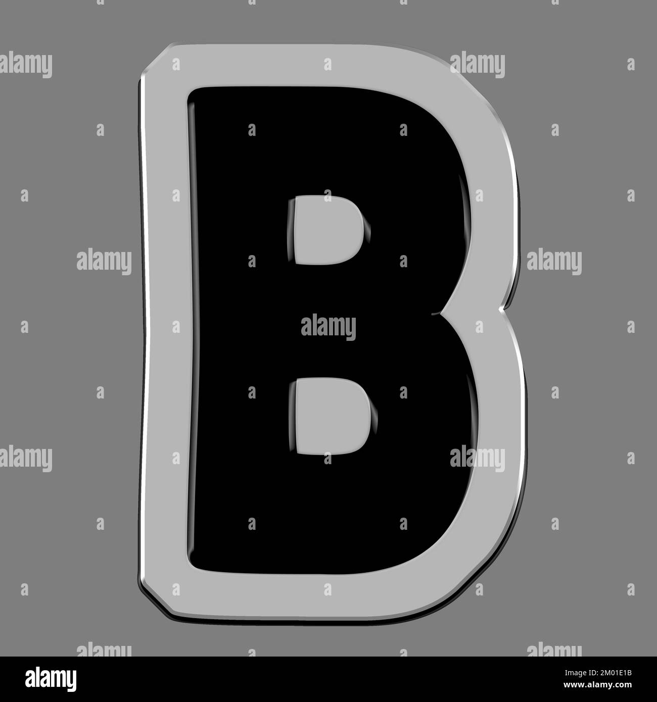 Badge with capital letter B Stock Photo - Alamy
