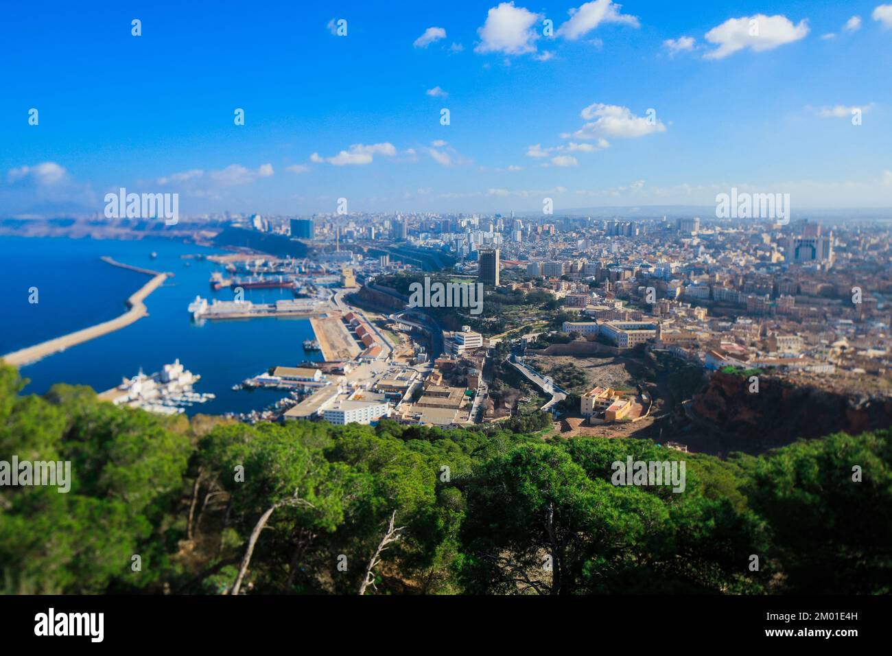 Panoramic View to the Oran Port on the Coastline of Mediterranean Sea, Algeria Stock Photo - Alamy