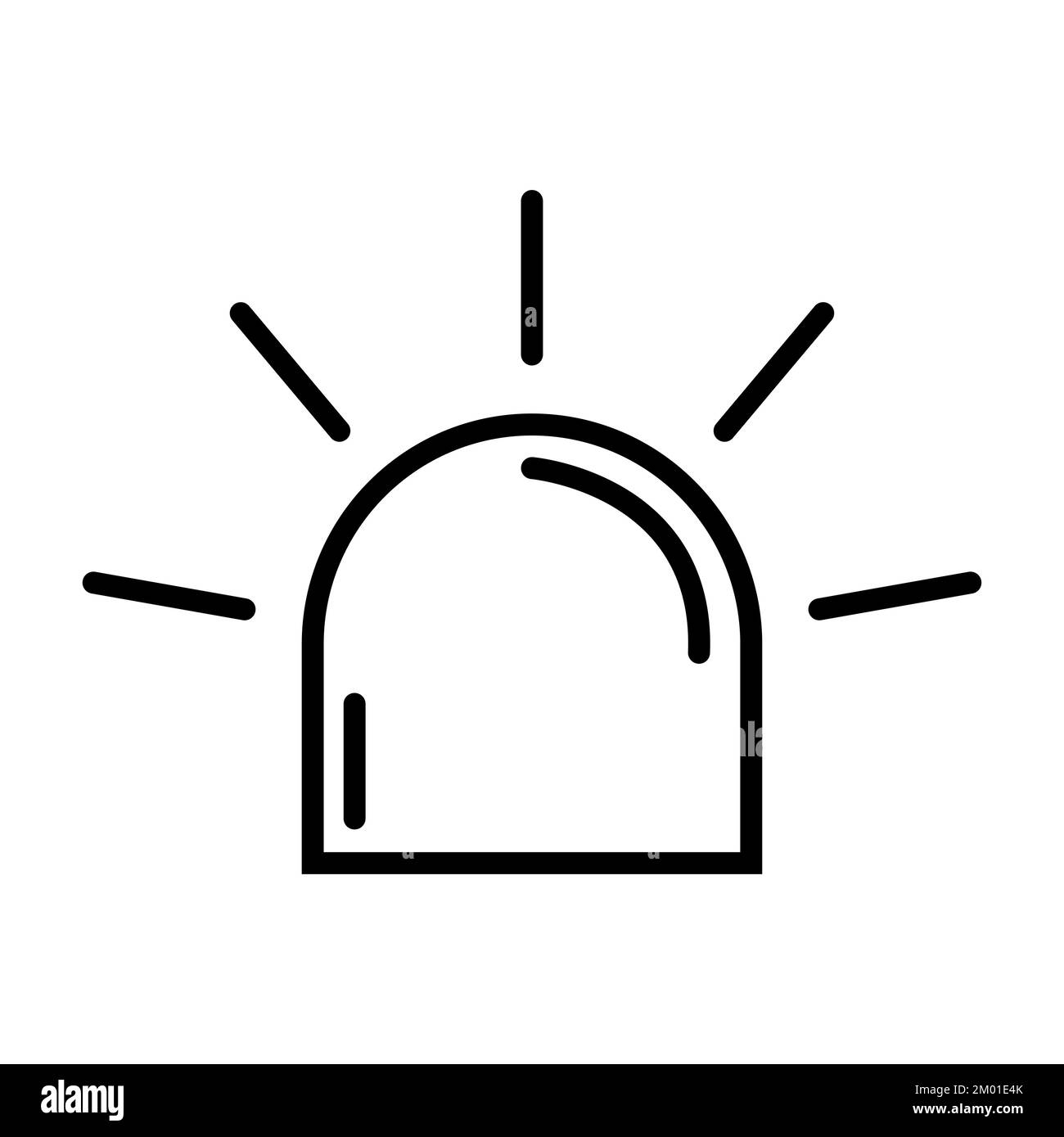 Siren fire alarm sign, signal danger light symbol, ambulance police ...