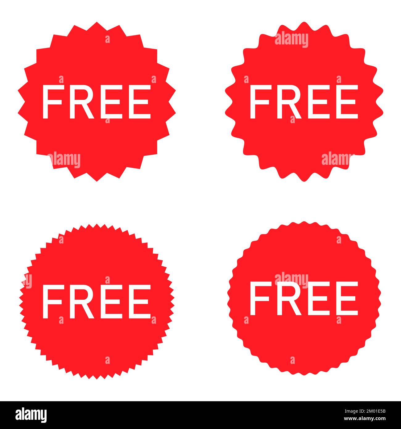 Set of Free web button sign, promotion design label icon, gratis ...