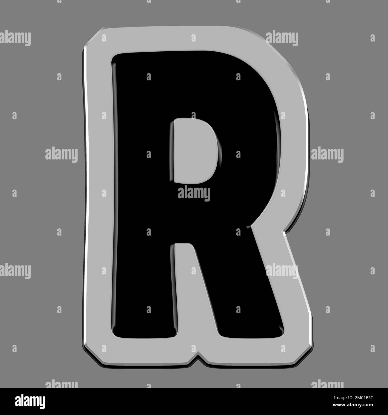 Badge with capital letter R Stock Photo - Alamy