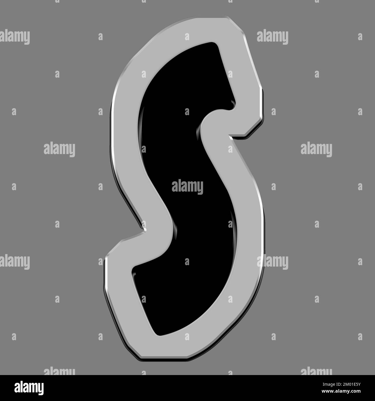 Badge with capital letter S Stock Photo - Alamy