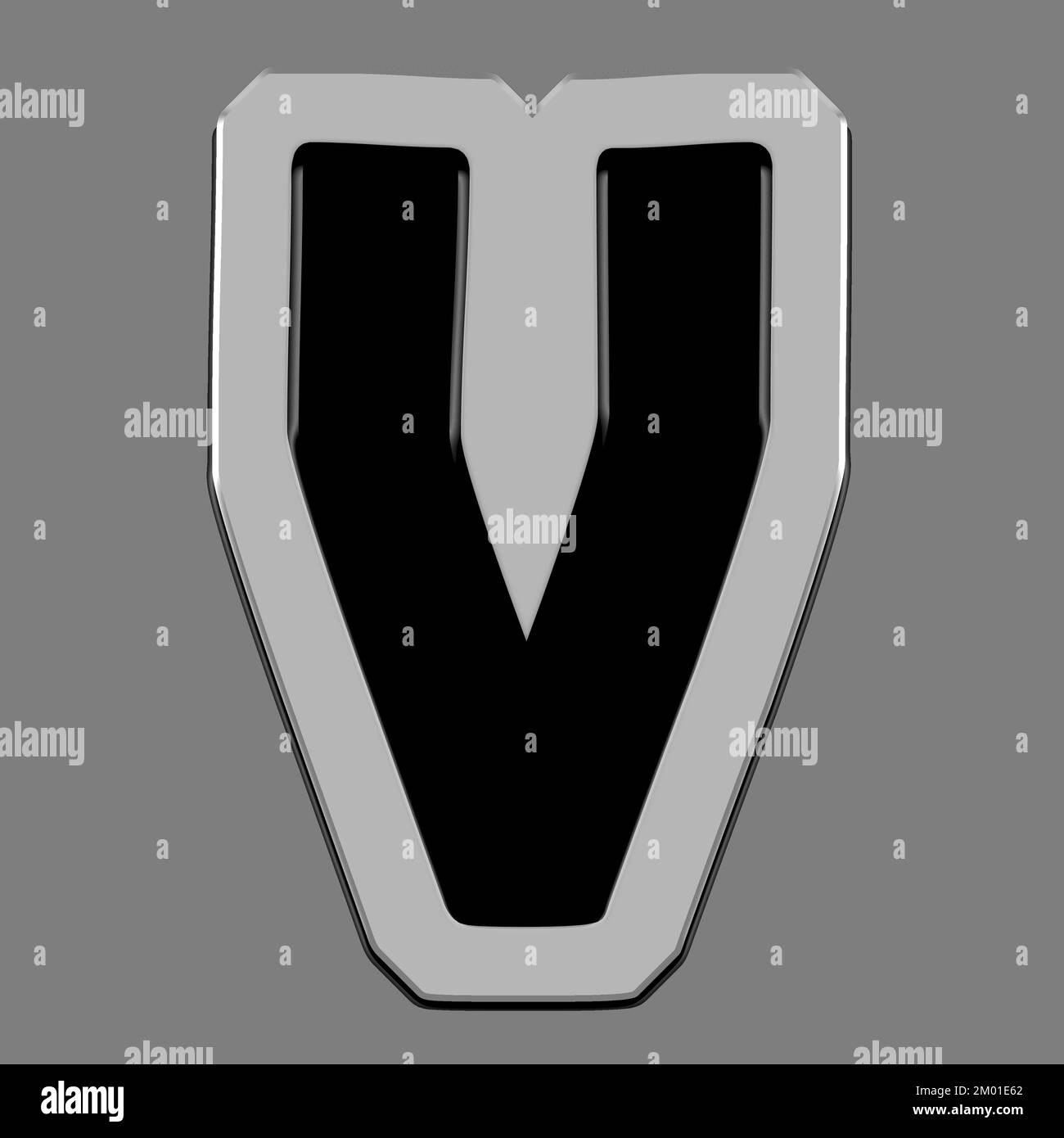 Badge with capital letter V Stock Photo - Alamy