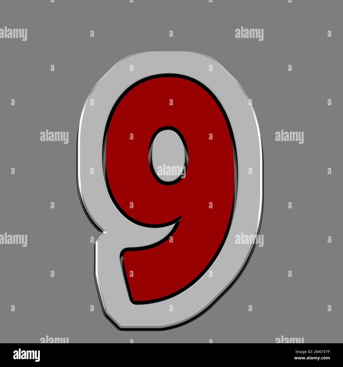 Red Number 9