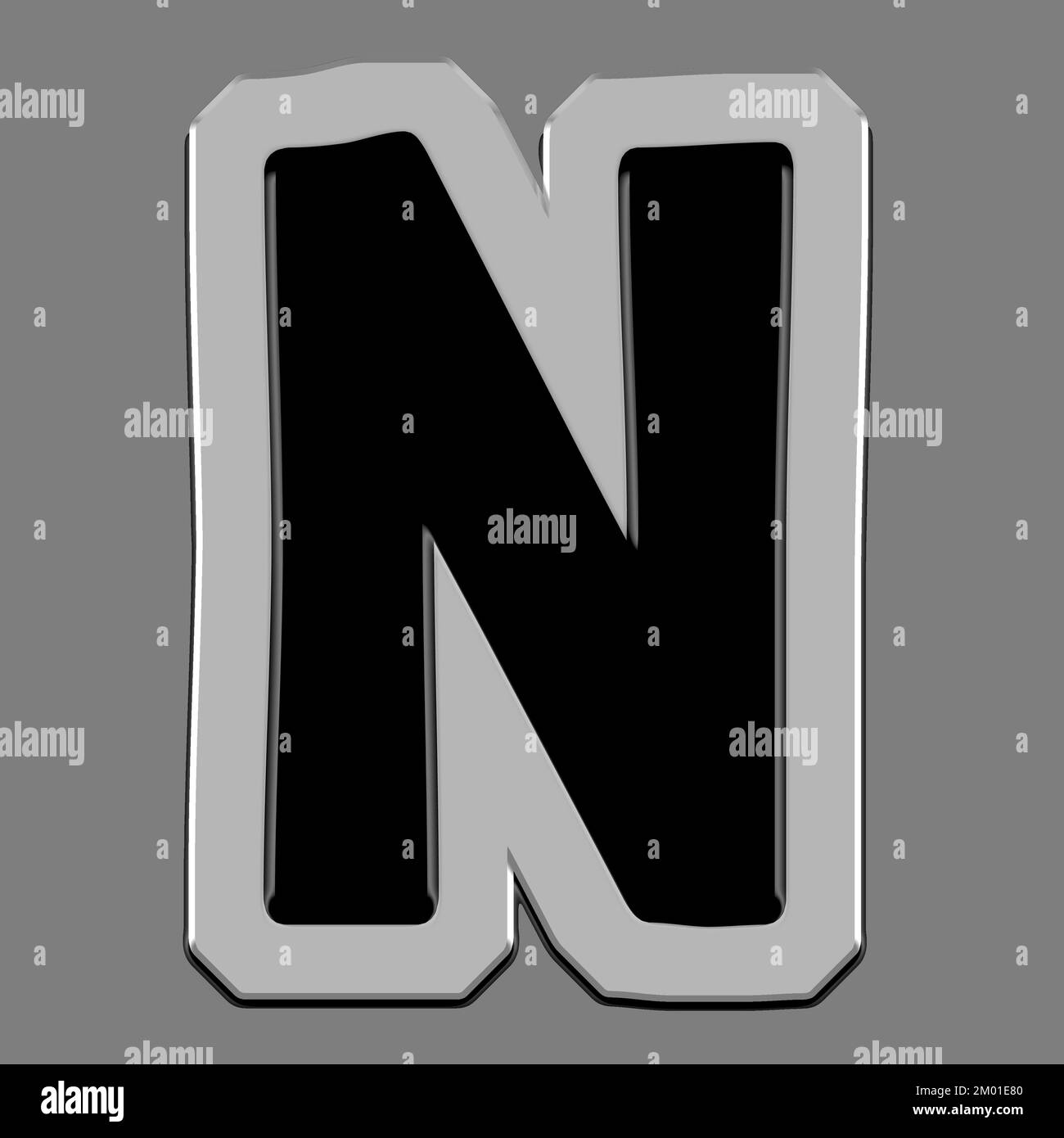 Badge with capital letter N Stock Photo - Alamy