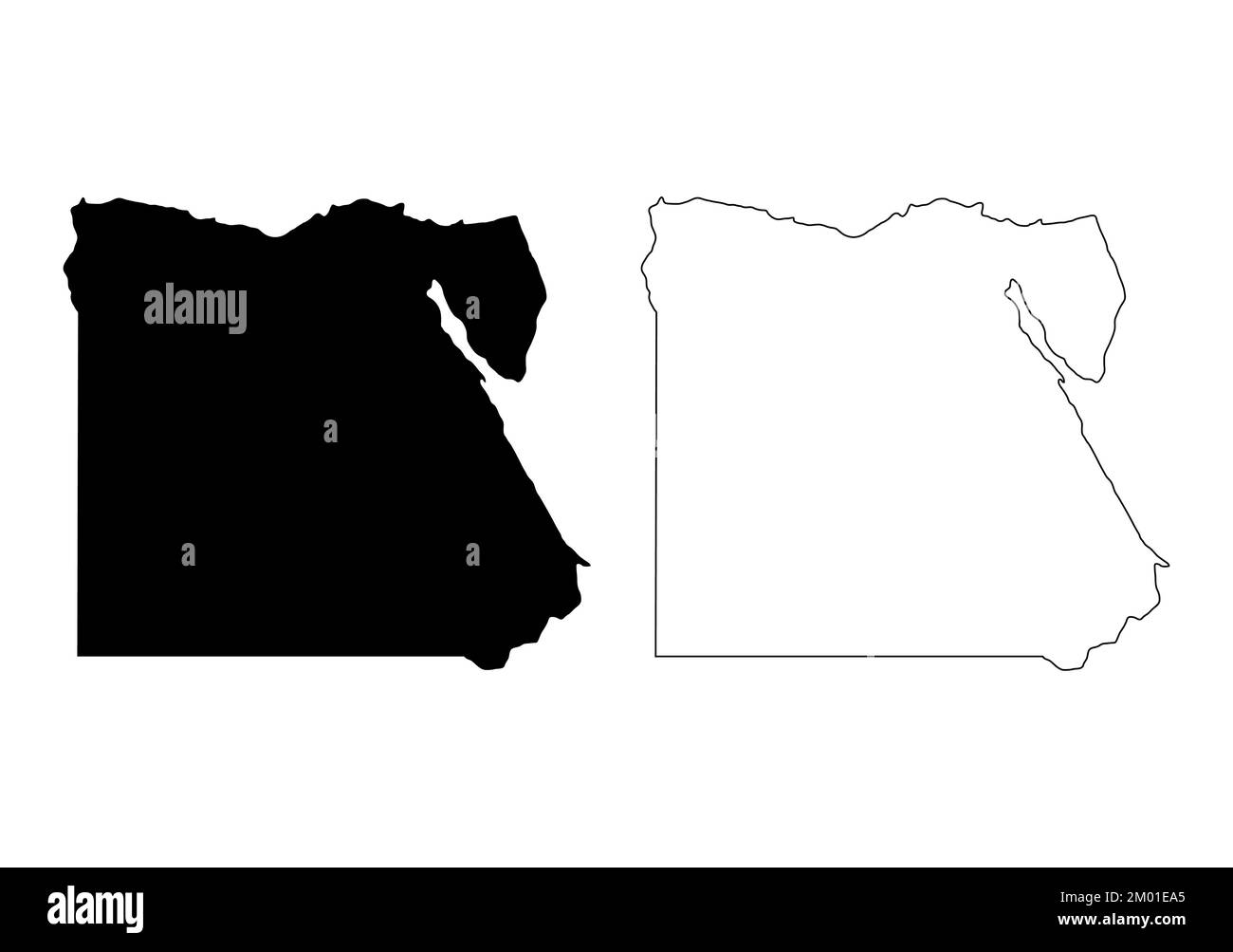Set of Egypt high detailed map, geography graphic icon country, africa ...