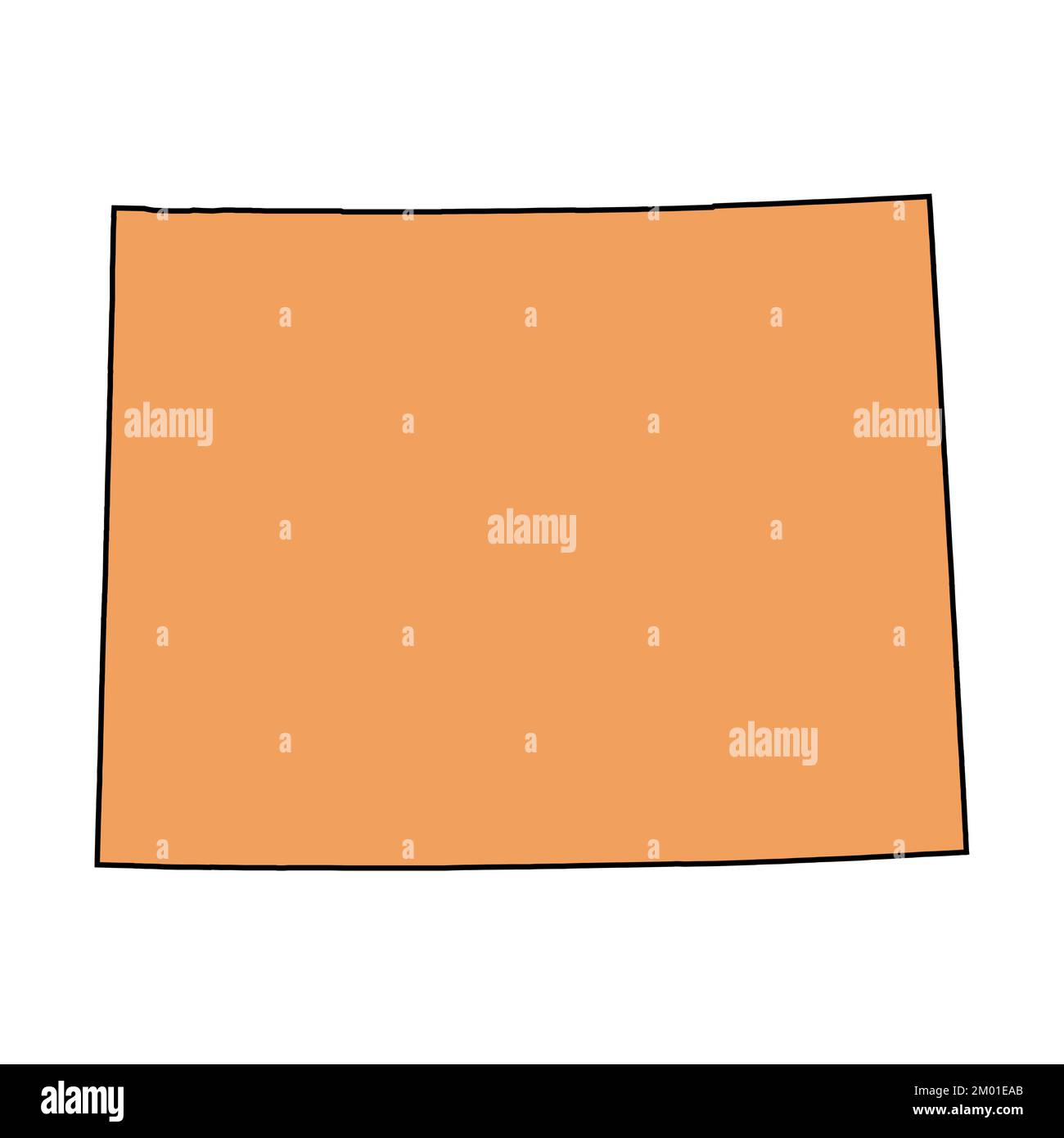 Wyoming map shape, united states of america. Flat concept icon symbol ...