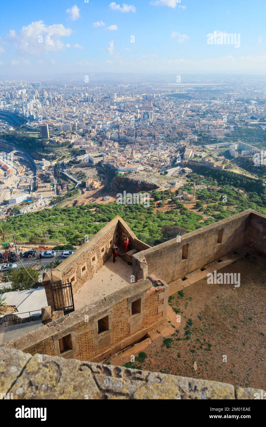 Panoramic View to the Oran Port on the Coastline of Mediterranean Sea ...