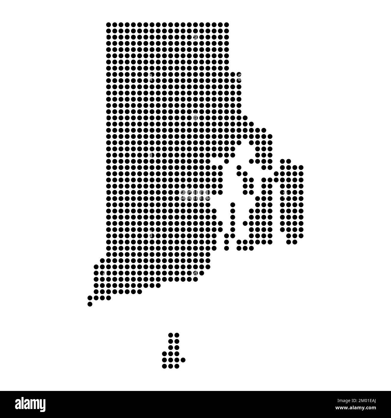 Rhode island map shape, united states of america. Flat concept symbol ...