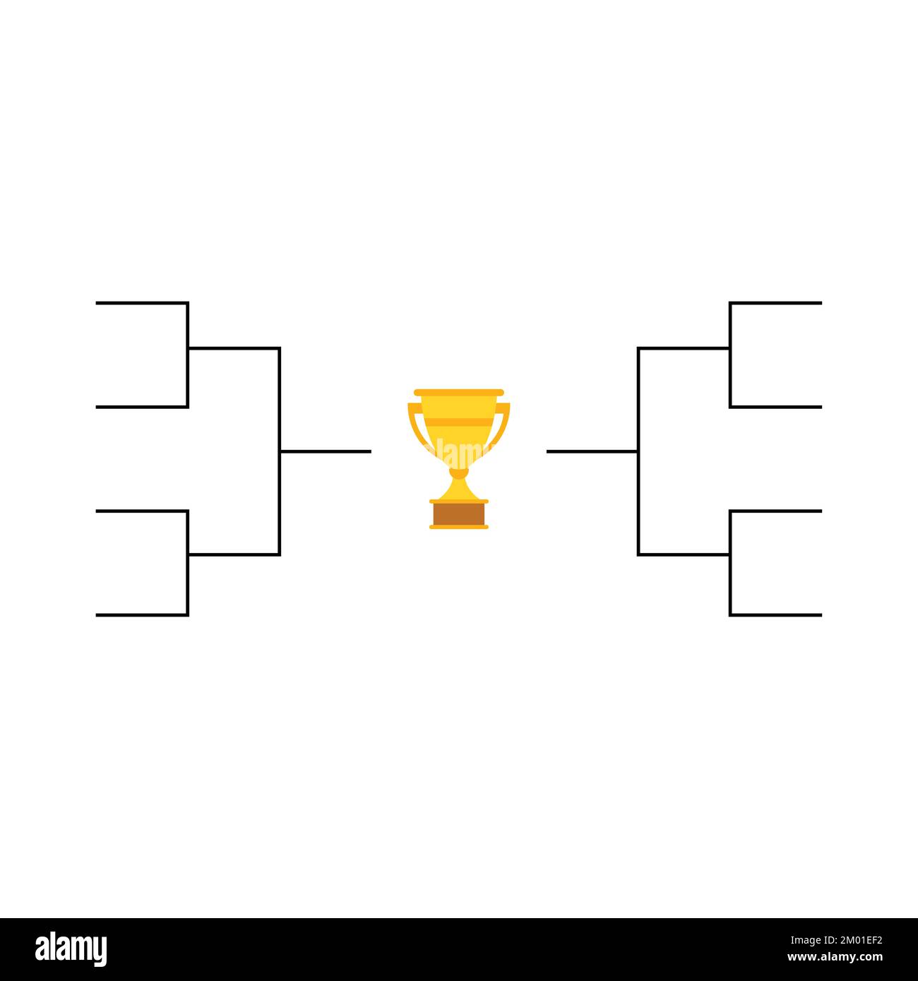 Set of Bracket sport tournament, blank elimination event sign, playoff ...