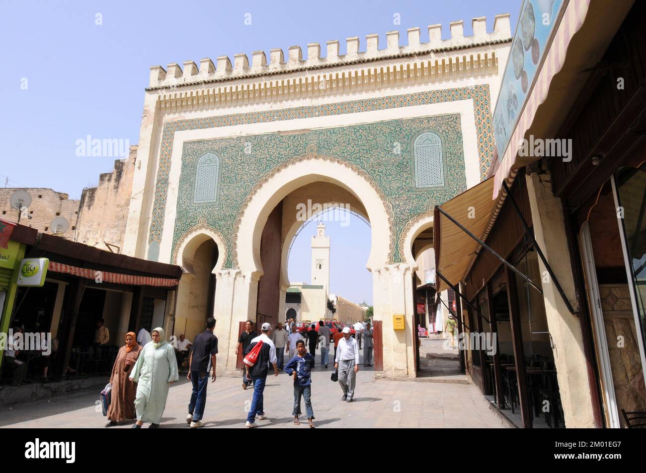 Blue gate fes fez medina hi-res stock photography and images - Alamy