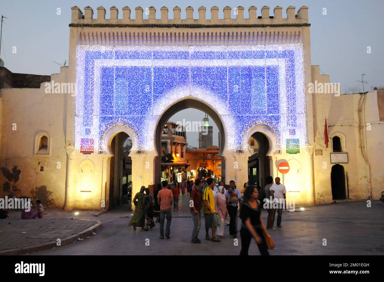 Blue gate fes fez medina hi-res stock photography and images - Alamy