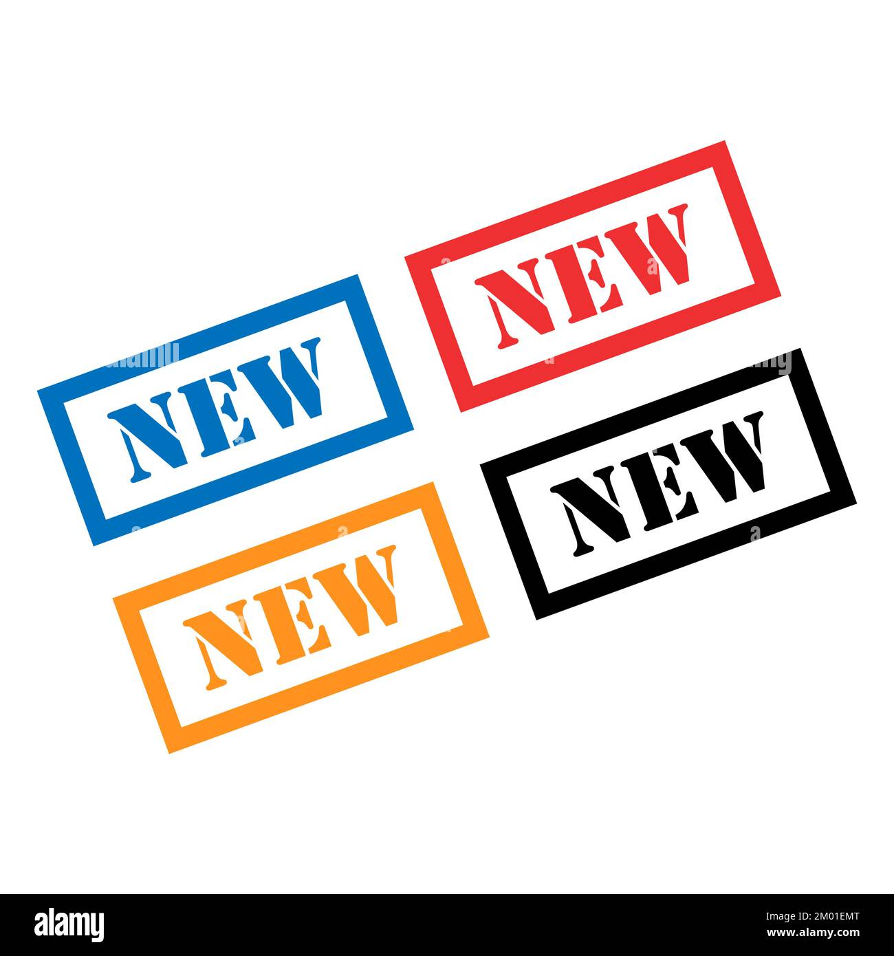 Set of New stamp symbol, label sticker sign button, text banner vector ...