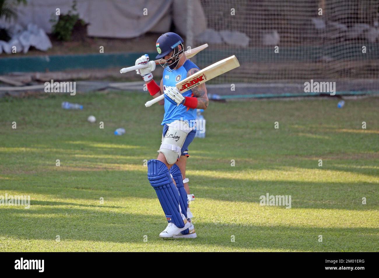 Indian cricket player Virat Kohli during practice session at National Cricket Academy Ground in ...