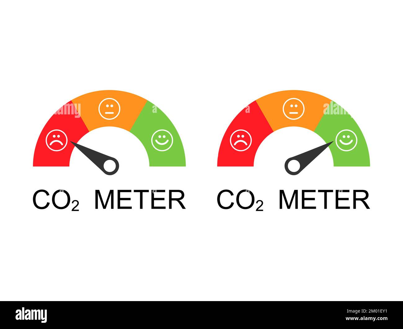 Set of CO2 reduce cloud icon, clean global emission, environment eco ...