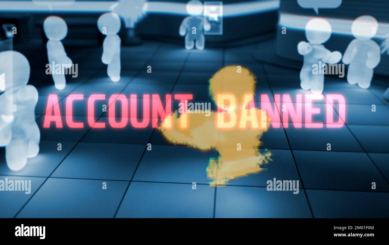 game or metaverse user gets account banned message - industrial 3D ...