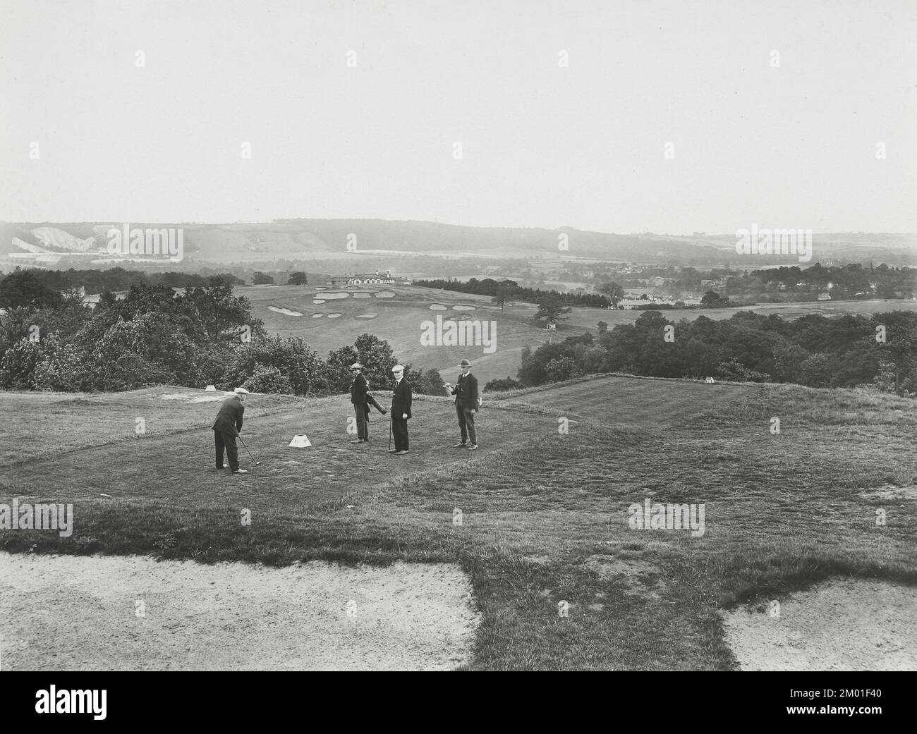 Vintage photograph - 1926 - Golfers, Tandridge, Oxted, Surrey Stock ...