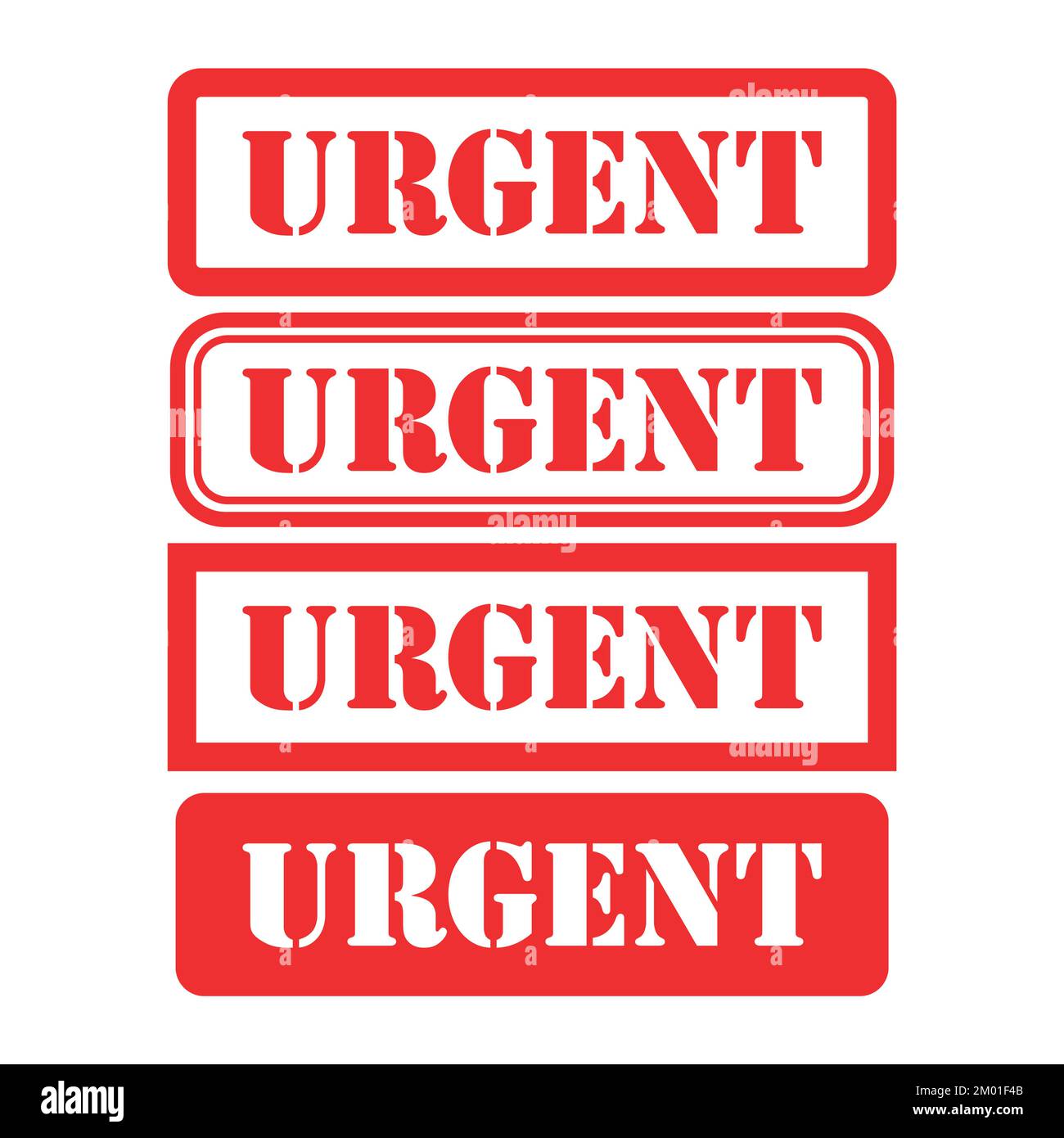 Set of Urgent stamp symbol, label sticker sign button, text banner ...
