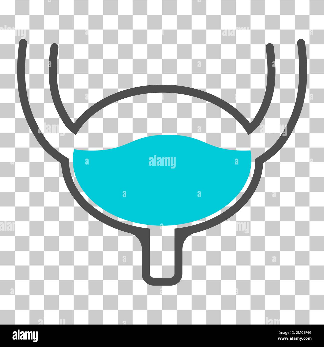 Urology health human icon, anatomy medical body bladder sign, biology ...