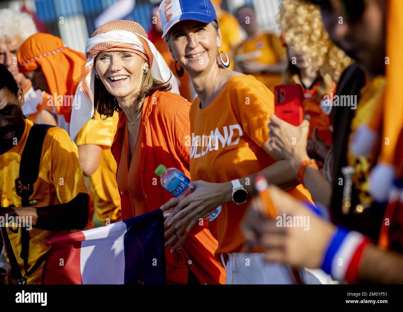 AL-Rayyan, Qatar.. 03rd Dec, 2022. AL-RAYYAN- Orange fans during a fan ...