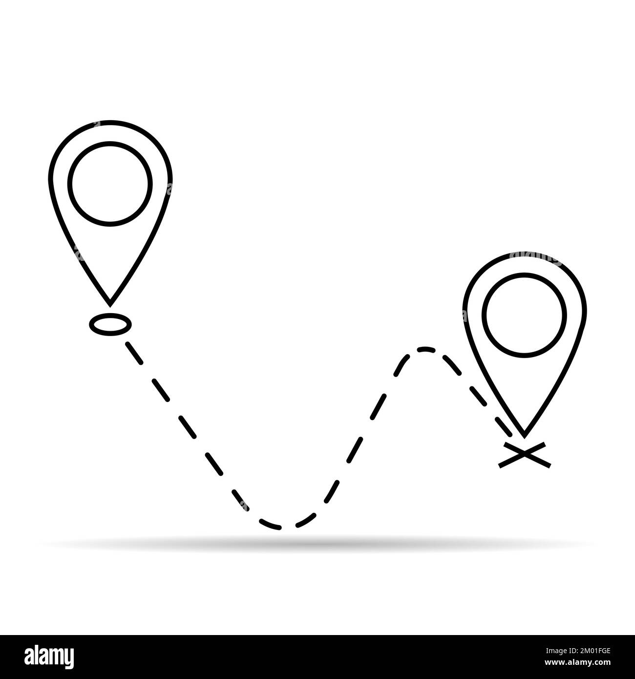 We have moved announcement design shadow, location Vector icon symbol ...