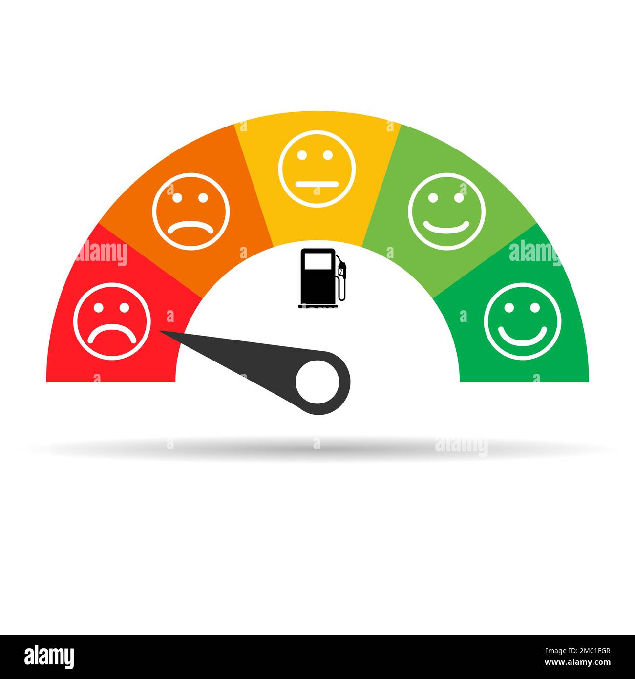 Fuel car indicator icon shadow, gauge petrol automobile meter symbol ...