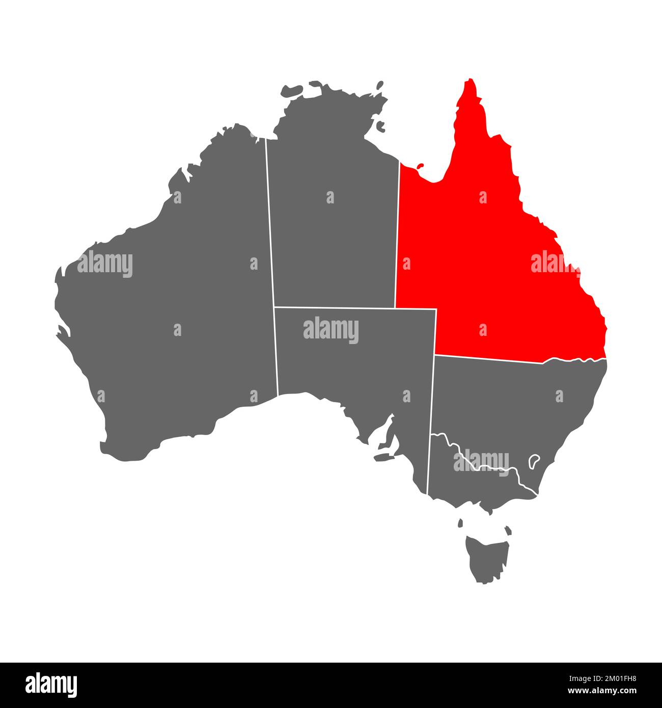 Australia map of queensland icon, geography blank concept, isolated ...