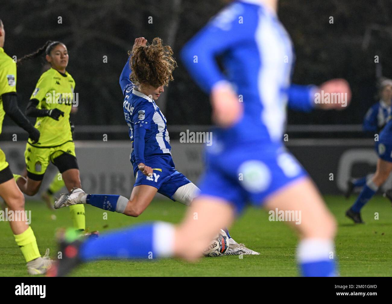 Alixe Bosteels (7) of Gent pictured scoring a goal during a female ...