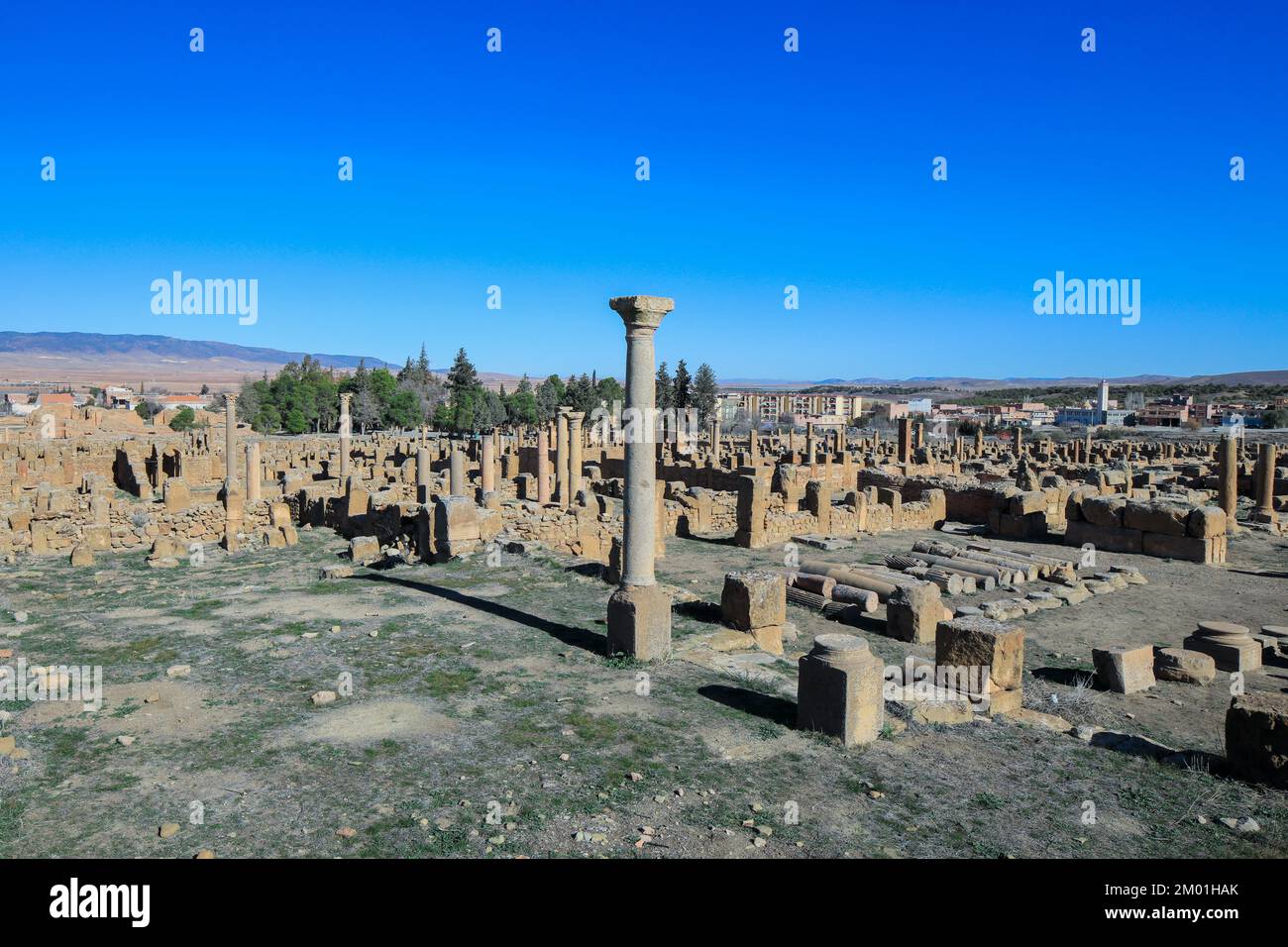 View to the Ruins of an Ancient Roman city Timgad also known as ...