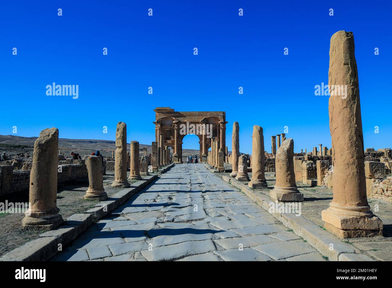 View to the Ruins of an Ancient Roman city Timgad also known as ...
