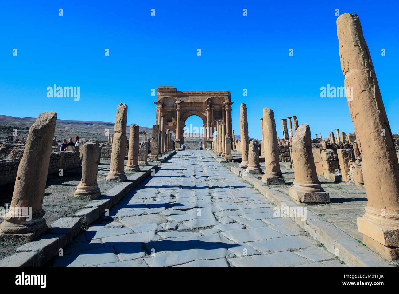 View to the Ruins of an Ancient Roman city Timgad also known as ...