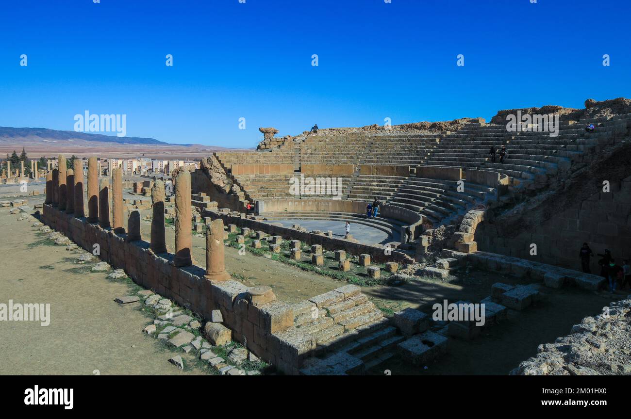 View to the Ruins of an Ancient Roman city Timgad also known as ...
