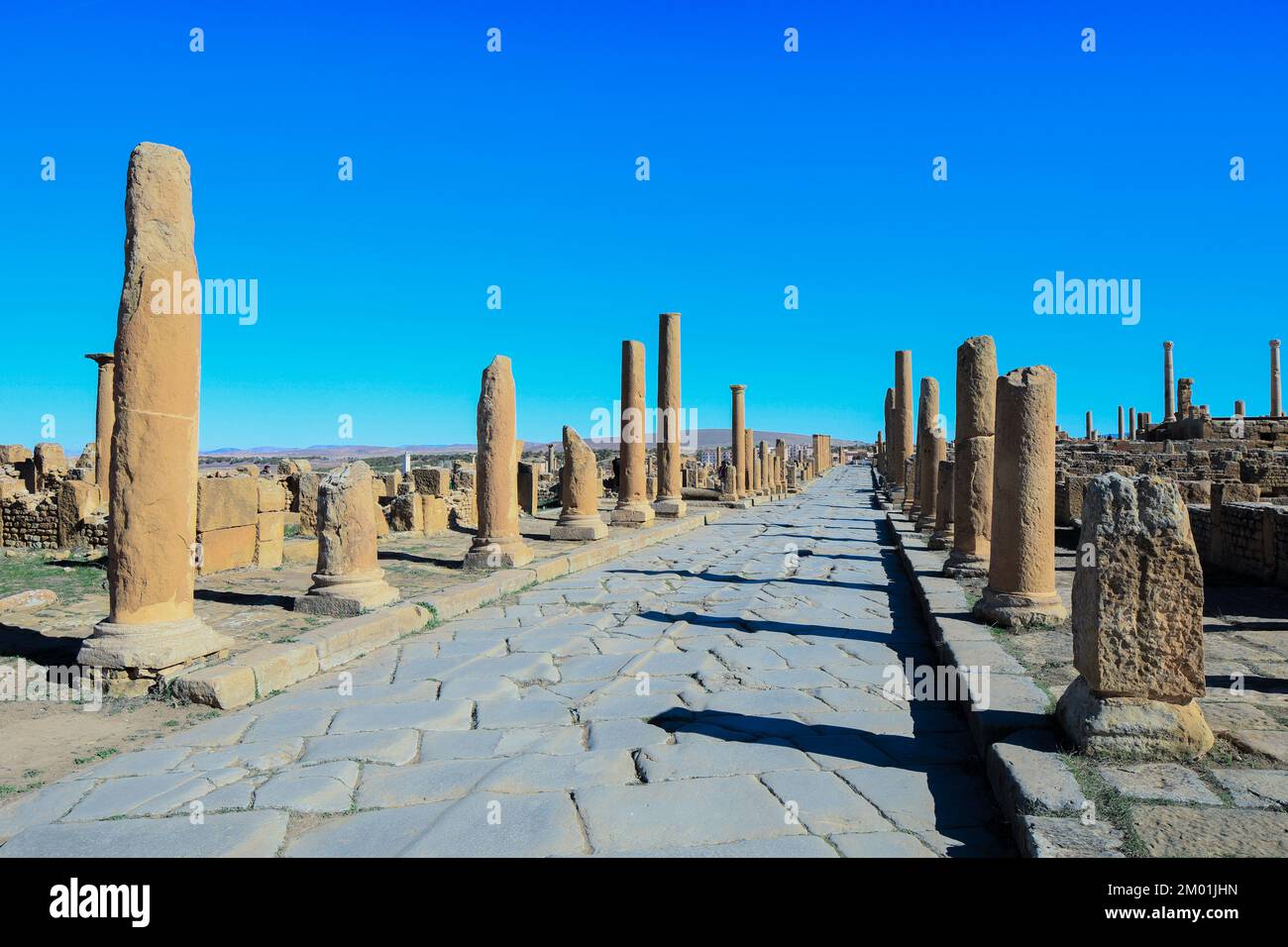 View to the Ruins of an Ancient Roman city Timgad also known as ...