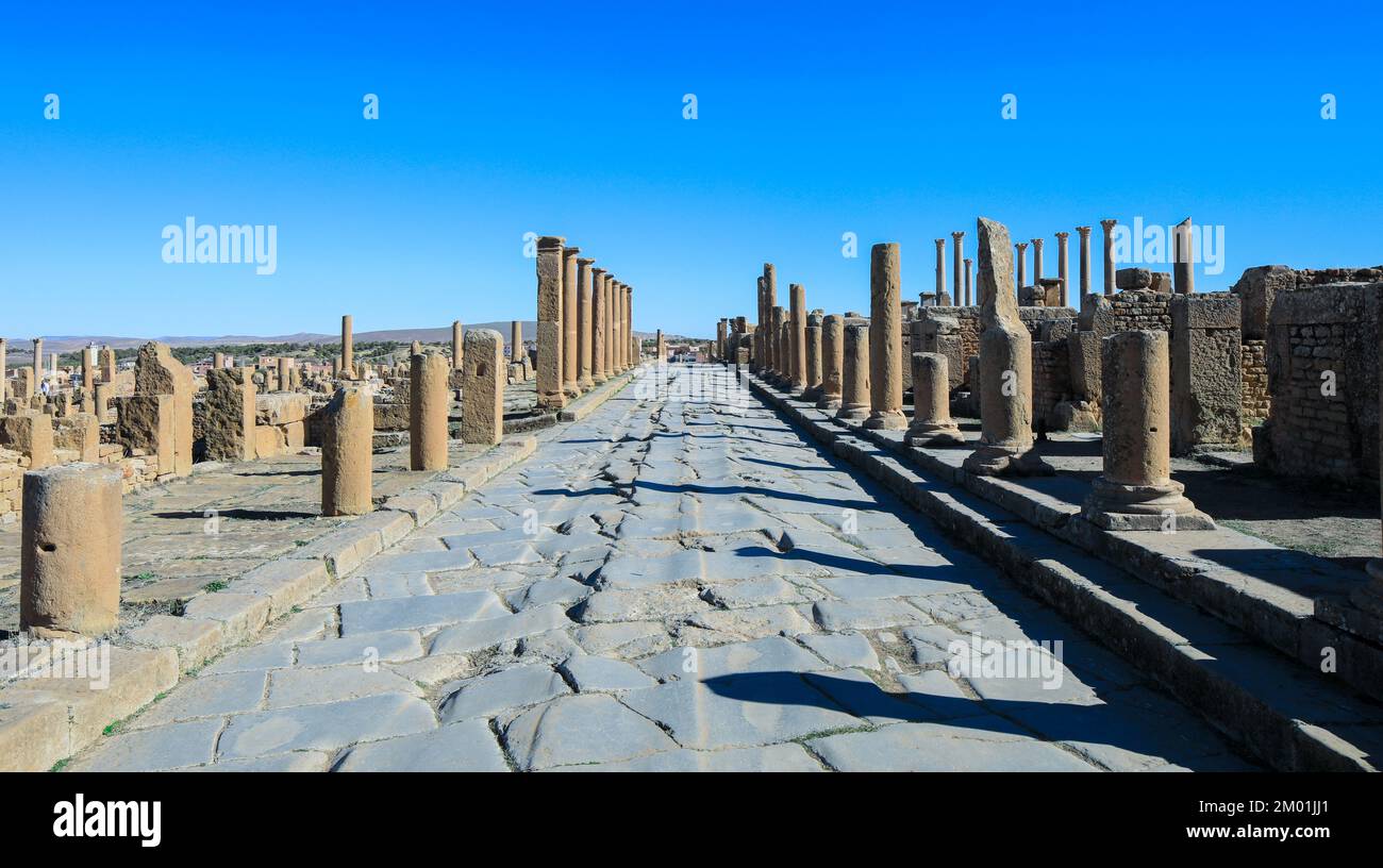 View to the Ruins of an Ancient Roman city Timgad also known as ...