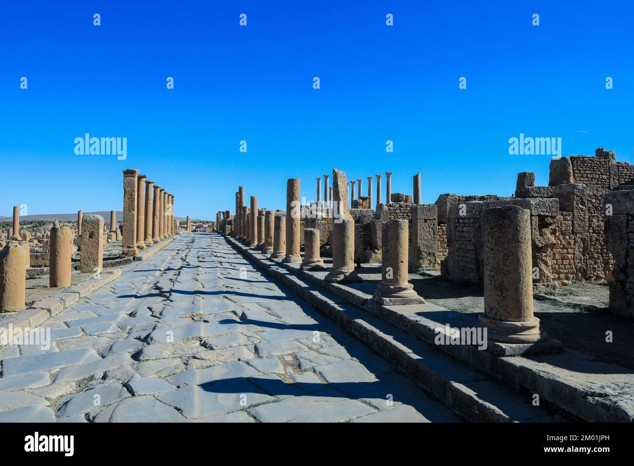 View to the Ruins of an Ancient Roman city Timgad also known as ...