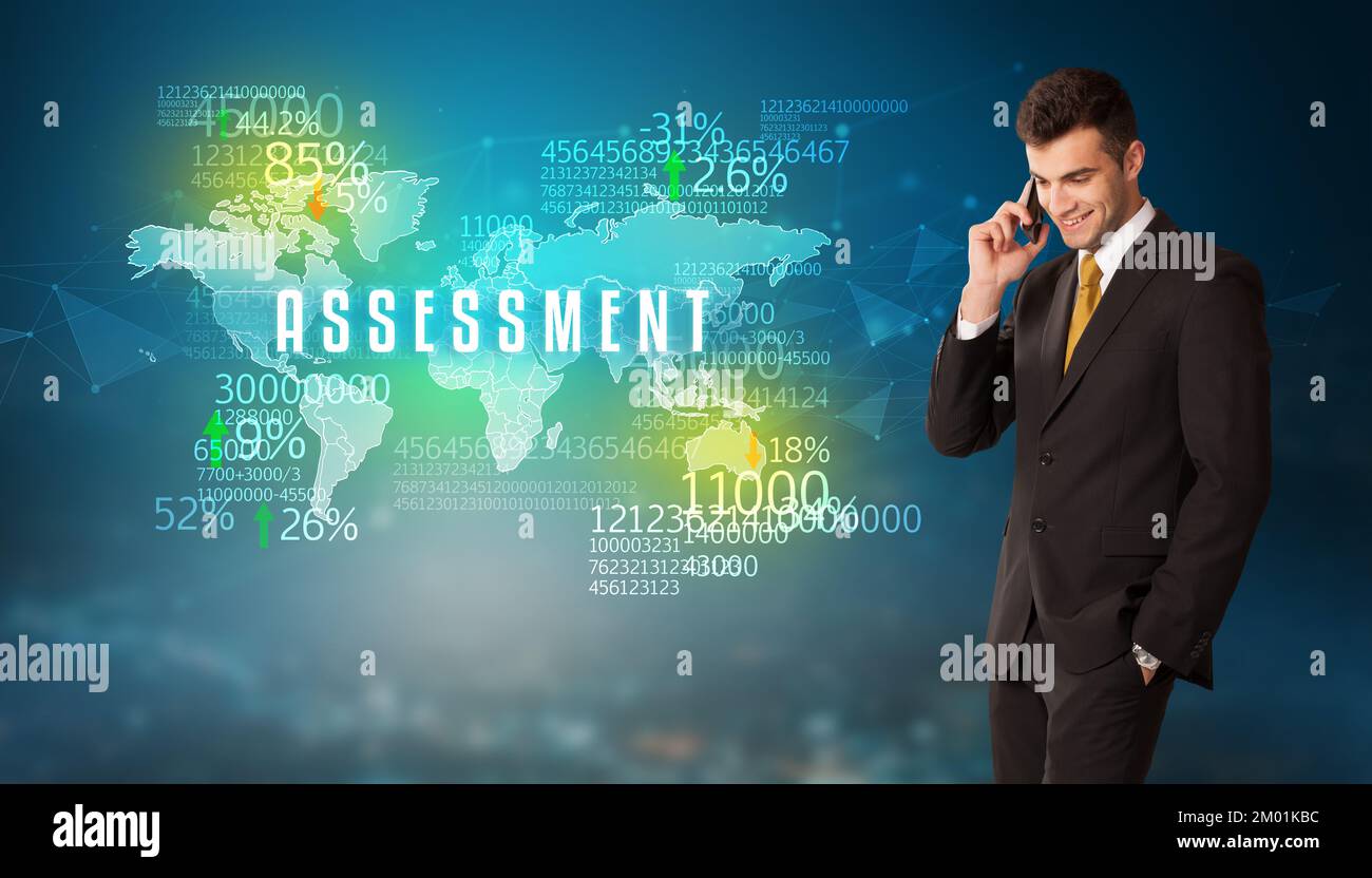 Businessman thinking about market concept Stock Photo - Alamy