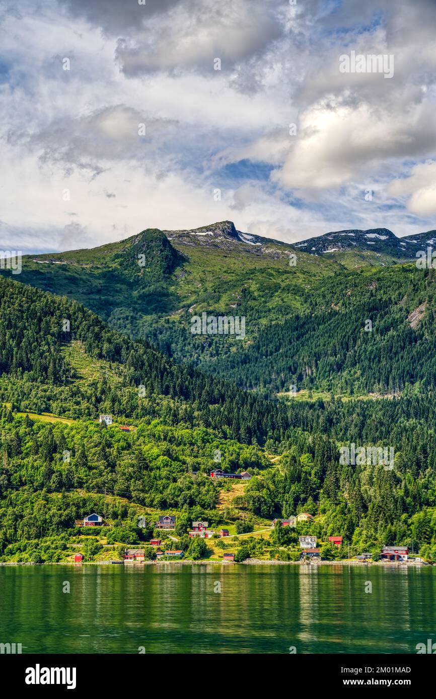 Sognefjord in sunny weather, Norway Stock Photo - Alamy