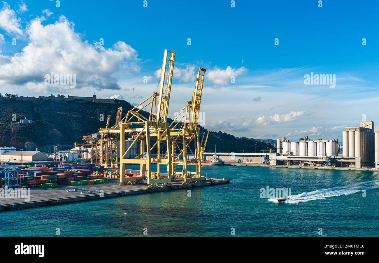 Container Port, Barcelona, Spain, Europe Stock Photo - Alamy
