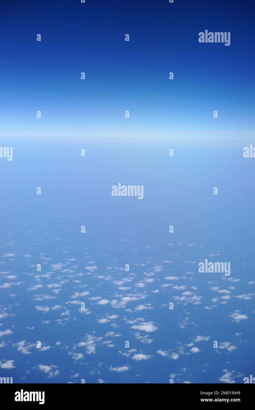 aerial view of blue sky with clouds from jet flight Stock Photo - Alamy