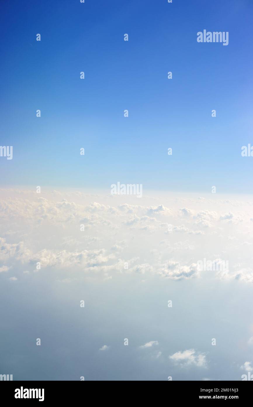 aerial view of blue sky with clouds from jet flight Stock Photo - Alamy