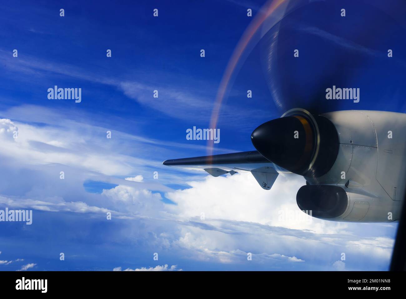 aerial view from turbo-prop aircraft Stock Photo - Alamy