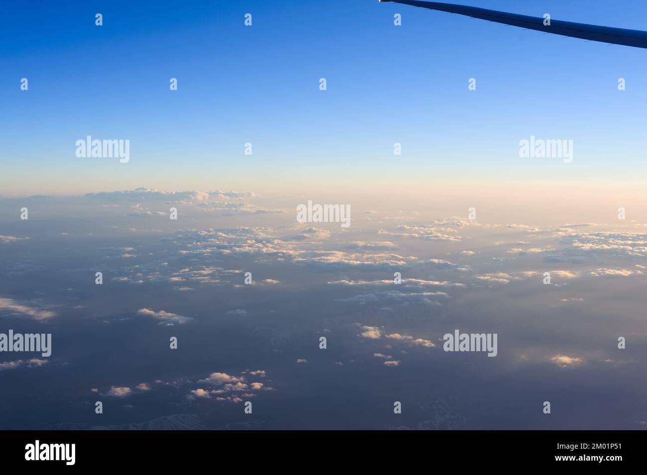 aerial view of blue sky with clouds from jet flight Stock Photo - Alamy