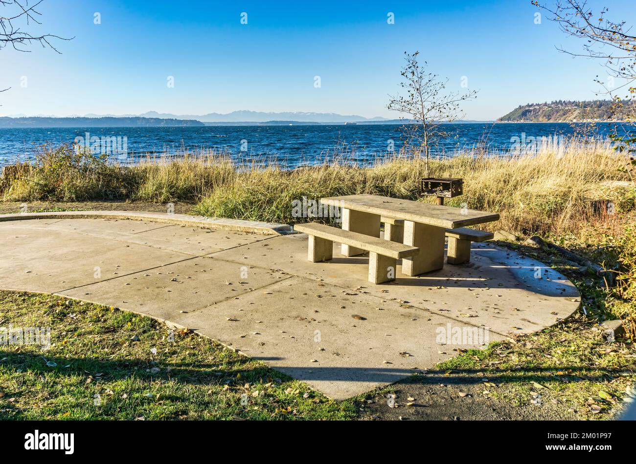 A scenic view of the Puget Sound from Seahurst Park in Burien ...